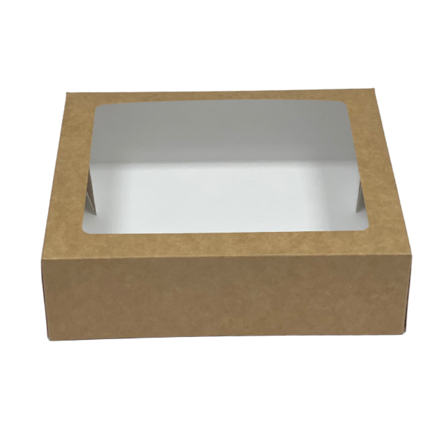 Kraft Tray Bake Box With Window - 2 Sizes Available – Forever Party