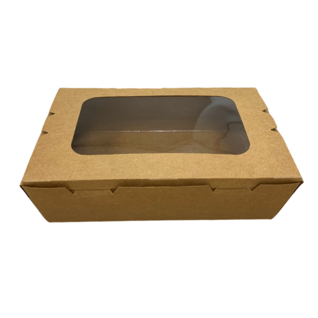 Kraft Brown Boxes With Window (Pack of 10) - 3 Sizes Available ...