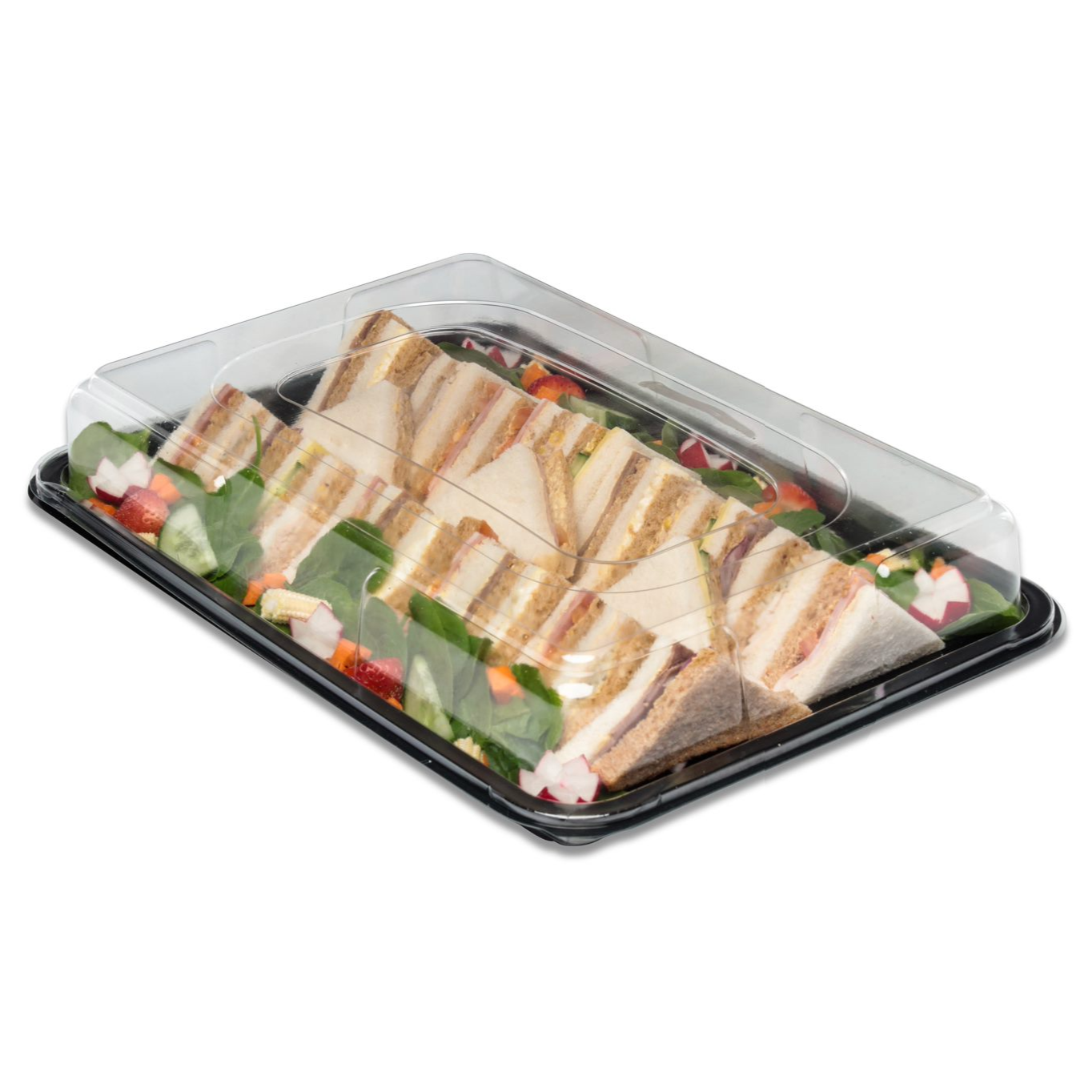 Black Serving Platters With Clear Lids - 4 Sizes Available – Forever Party