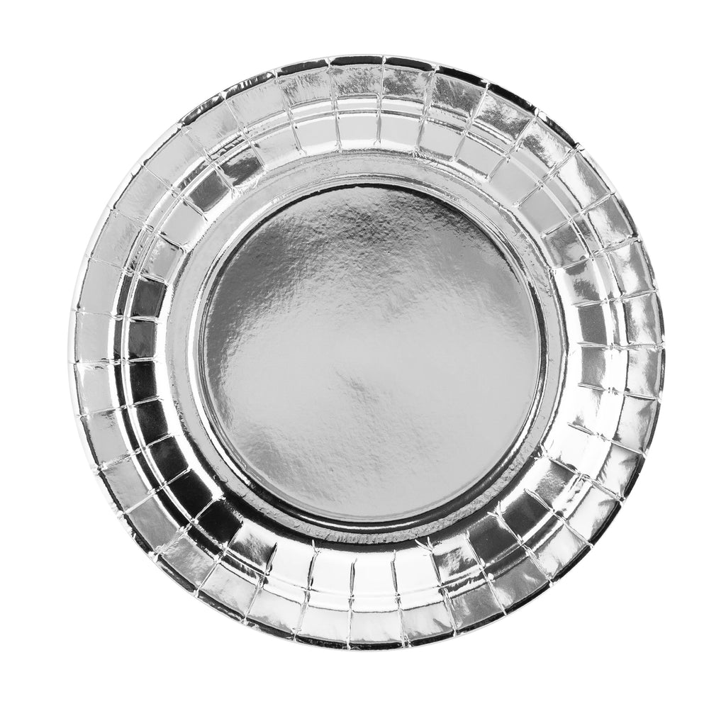 Black and silver paper plates store
